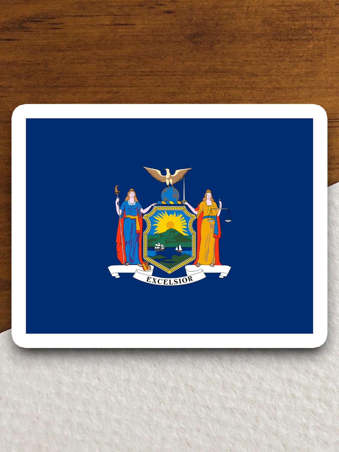 New York State Sticker, New York Flag Sticker, Pennant Sticker, Banner ...