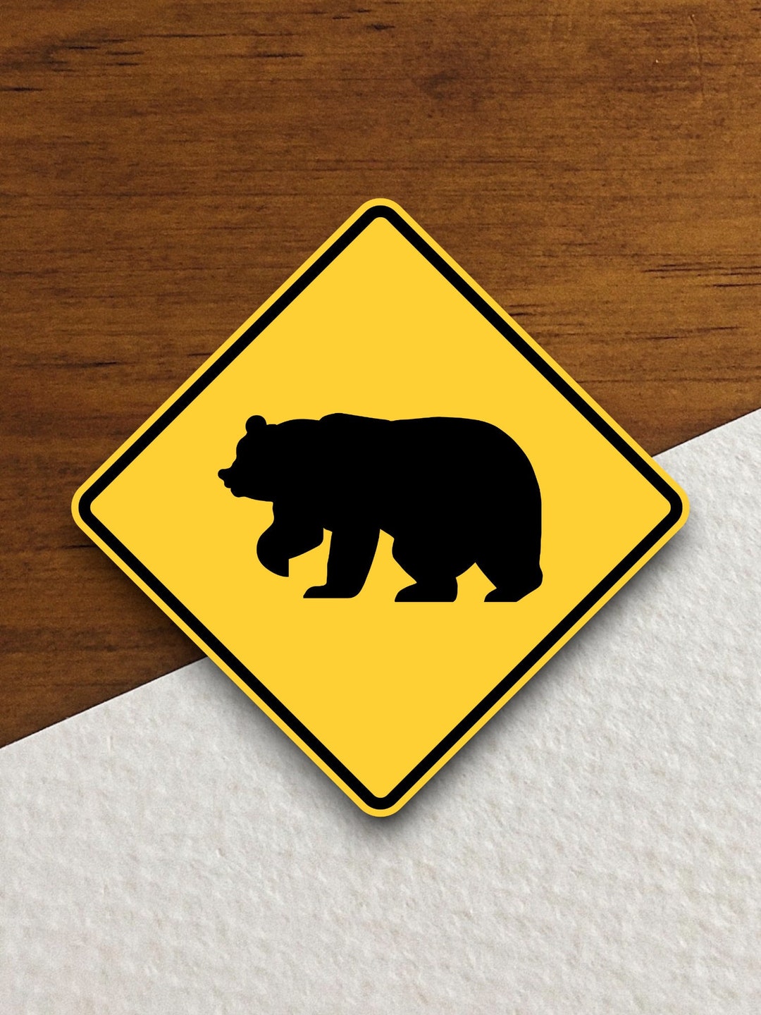 Bear Sticker, Animal Road Sign Stickers, Traffic Sticker, Road Sign ...