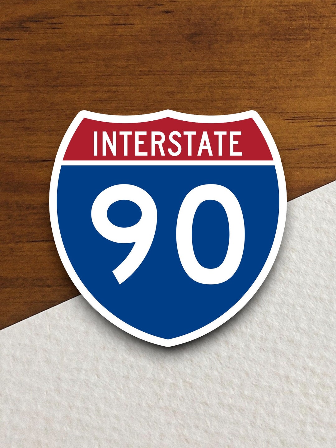 Interstate Route 90 Sticker, Interstate Highway Sign Expressway ...