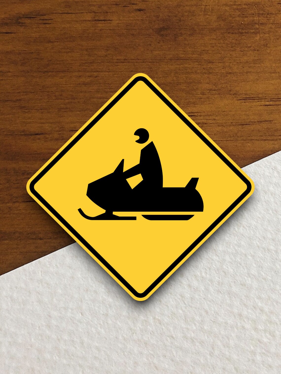 Snowmobile Road Sign Stickers, Traffic Sticker, Road Sign Decoration ...