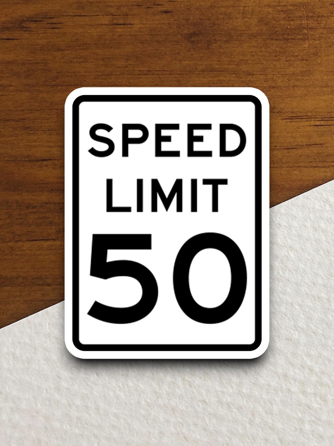 50 Miles per Hour Speed Limit Road Sign Sticker Speed - Etsy
