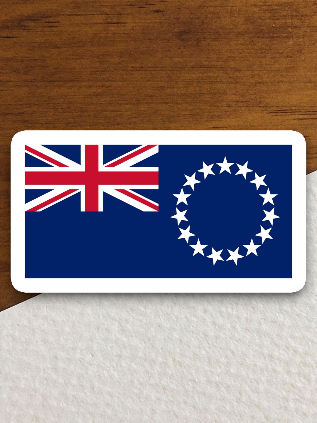 Cook Islands Country Flag Sticker, International Country Sticker ...