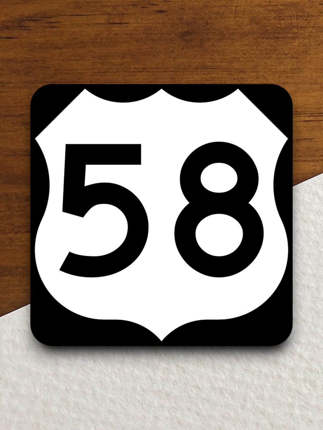 United States Route 58 Road Sign Sticker, Road Trip Sticker, Highway ...