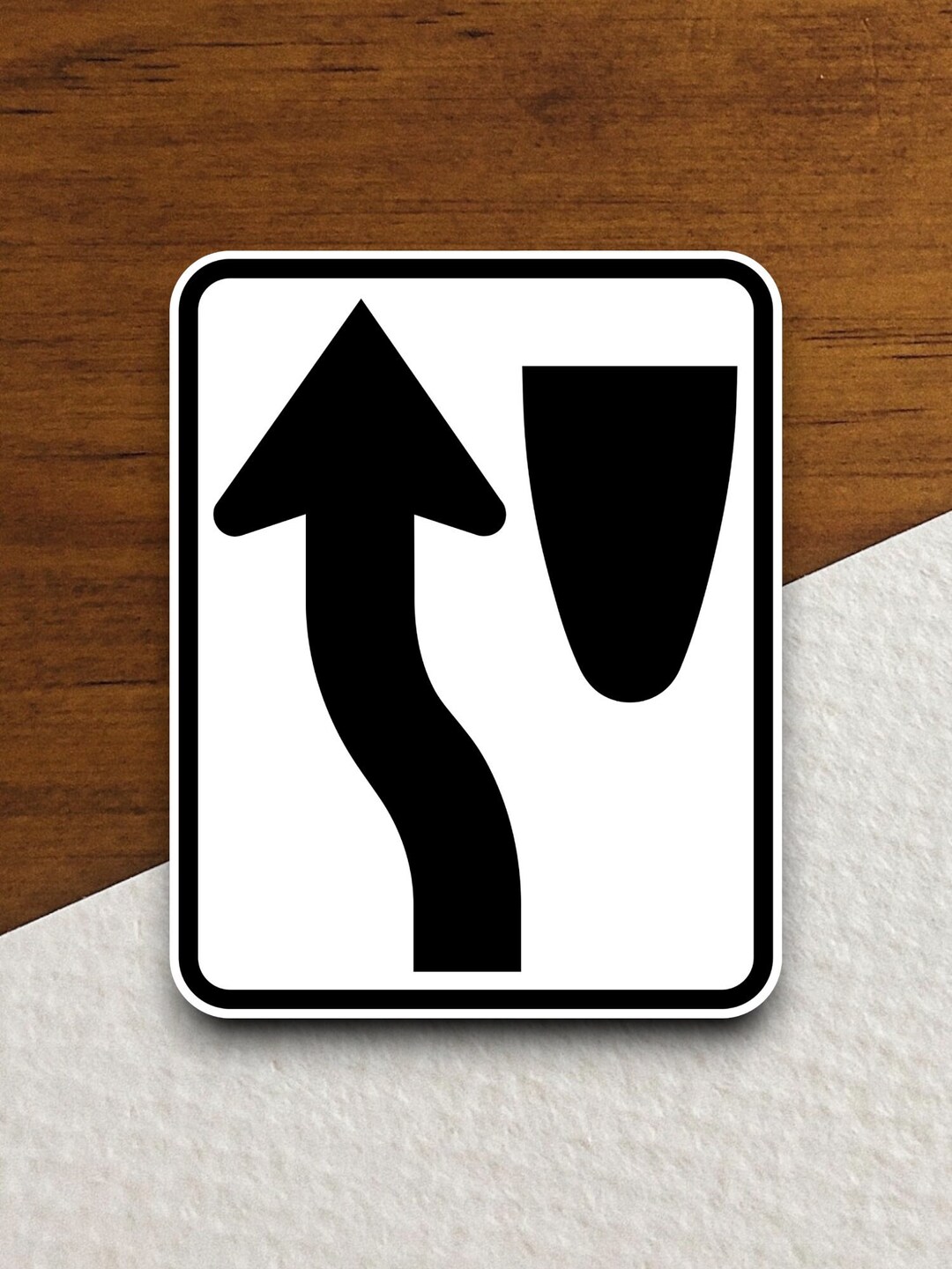 Traffic Sign Keep Left Road Sign Sticker - Etsy