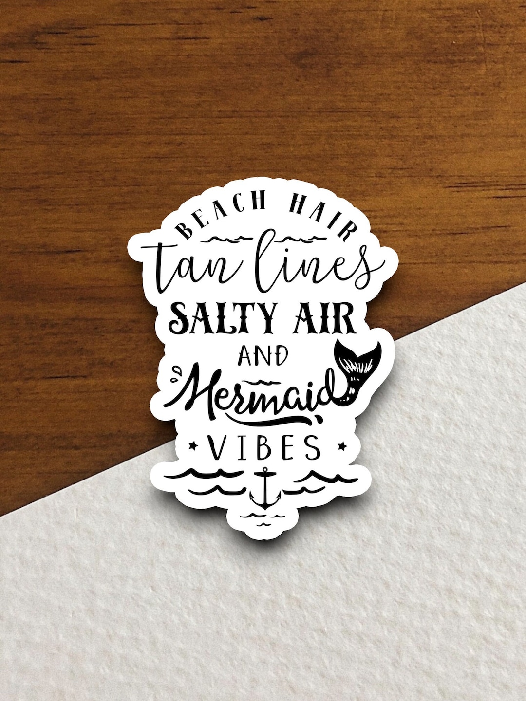 Beach Hair Tan Lines Salty Air Sticker, Vacation Sticker, Travel ...