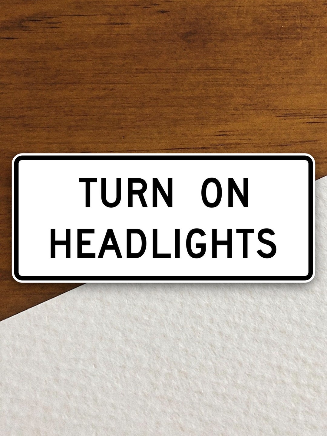 Traffic Sign Turn on Headlights Road Sign Stickers, Room Décor Traffic ...