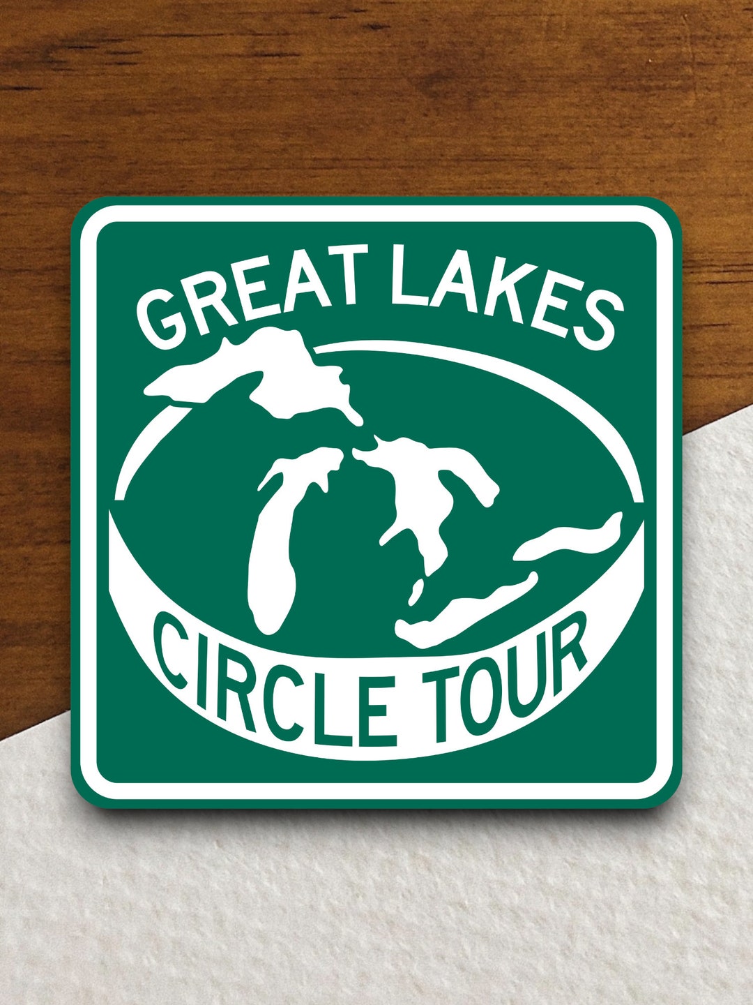 Great Lakes Circle Tour Sticker, Laptop Decals, Tumbler Stickers, Water ...