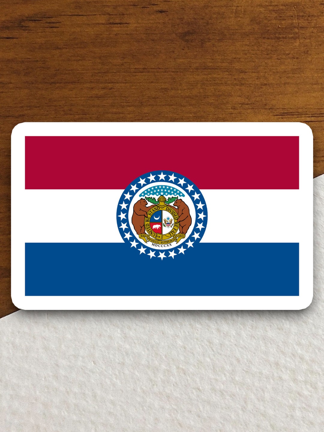 Missouri State Flag Sticker, Missouri Sticker, State Sticker, United ...
