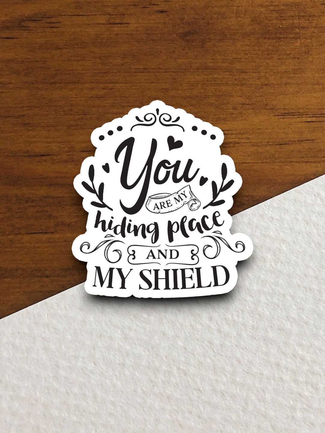 You Are My Hiding Place and My Shield Sticker, Religious Sticker, Faith ...