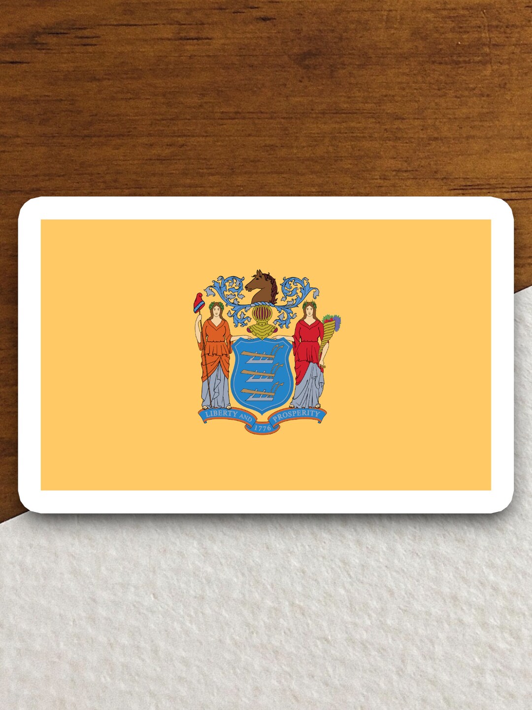 New Jersey State Flag Sticker, New Jersey Sticker, State Sticker ...