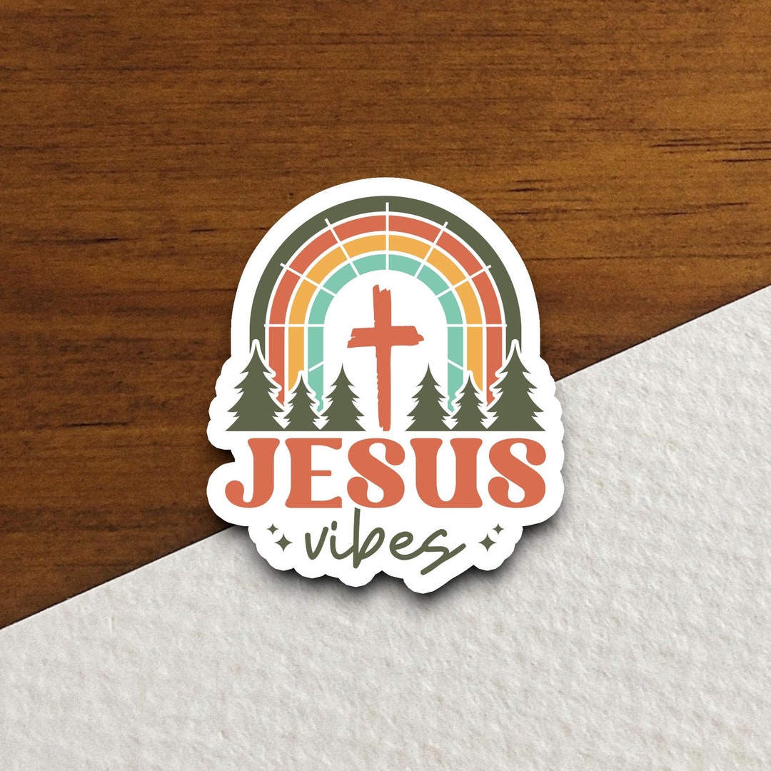 Jesus Vibes Sticker, Religious Sticker, Faith Sticker, Worship Sticker ...