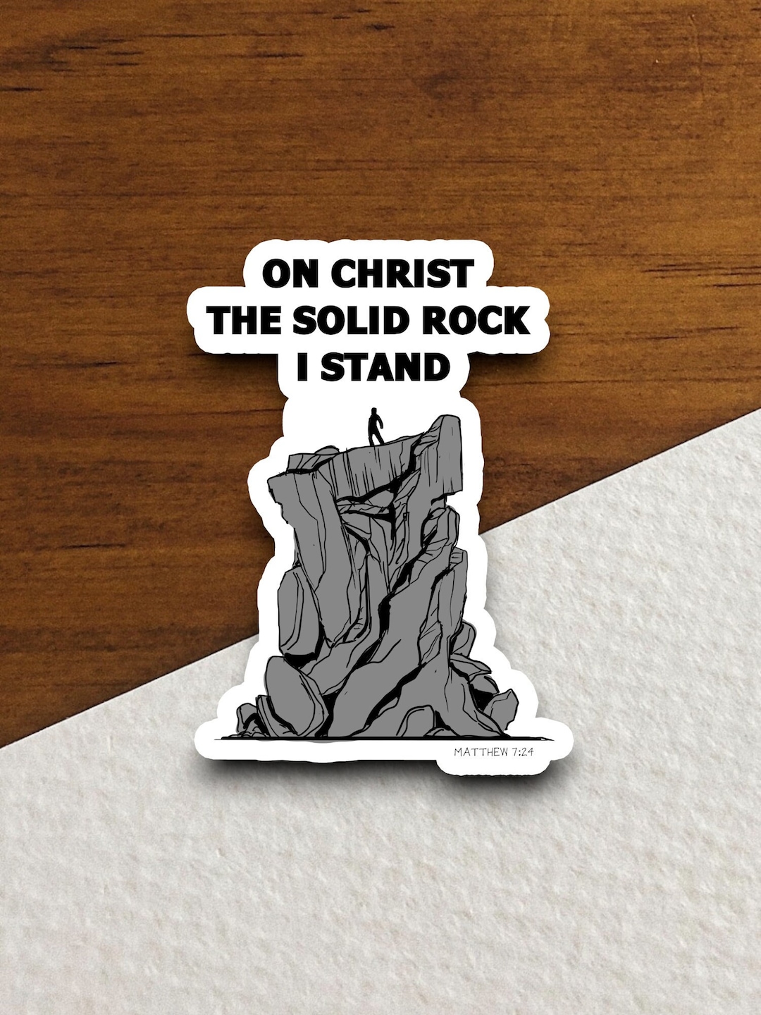 On Christ the Solid Rock I Stand Sticker, Religious Sticker, Faith ...