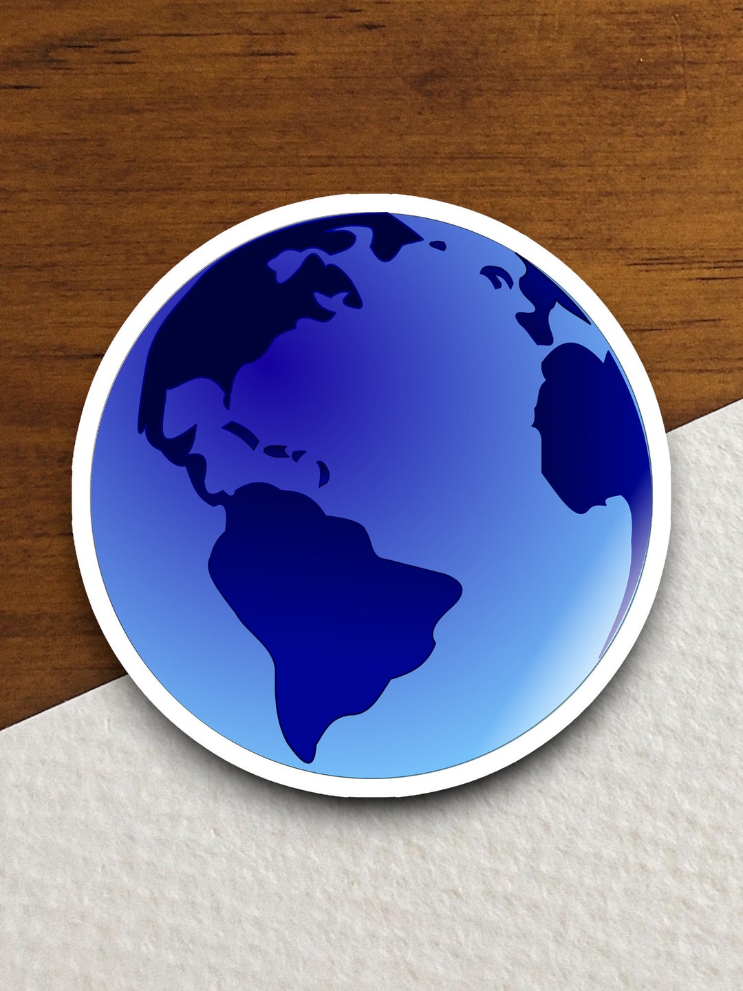 Blue Planet Earth Sticker, Planet Sticker, Globe Sticker, Space Sticker ...