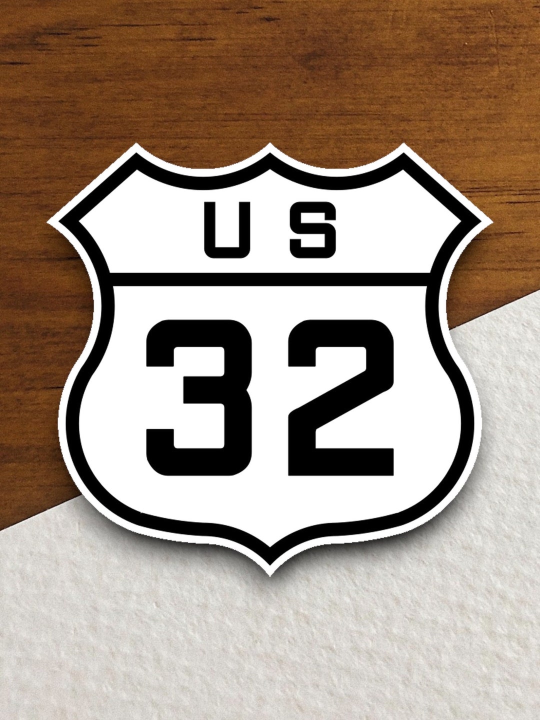 United States Route 32 Road Sign Sticker, Road Trip Sticker, Highway ...