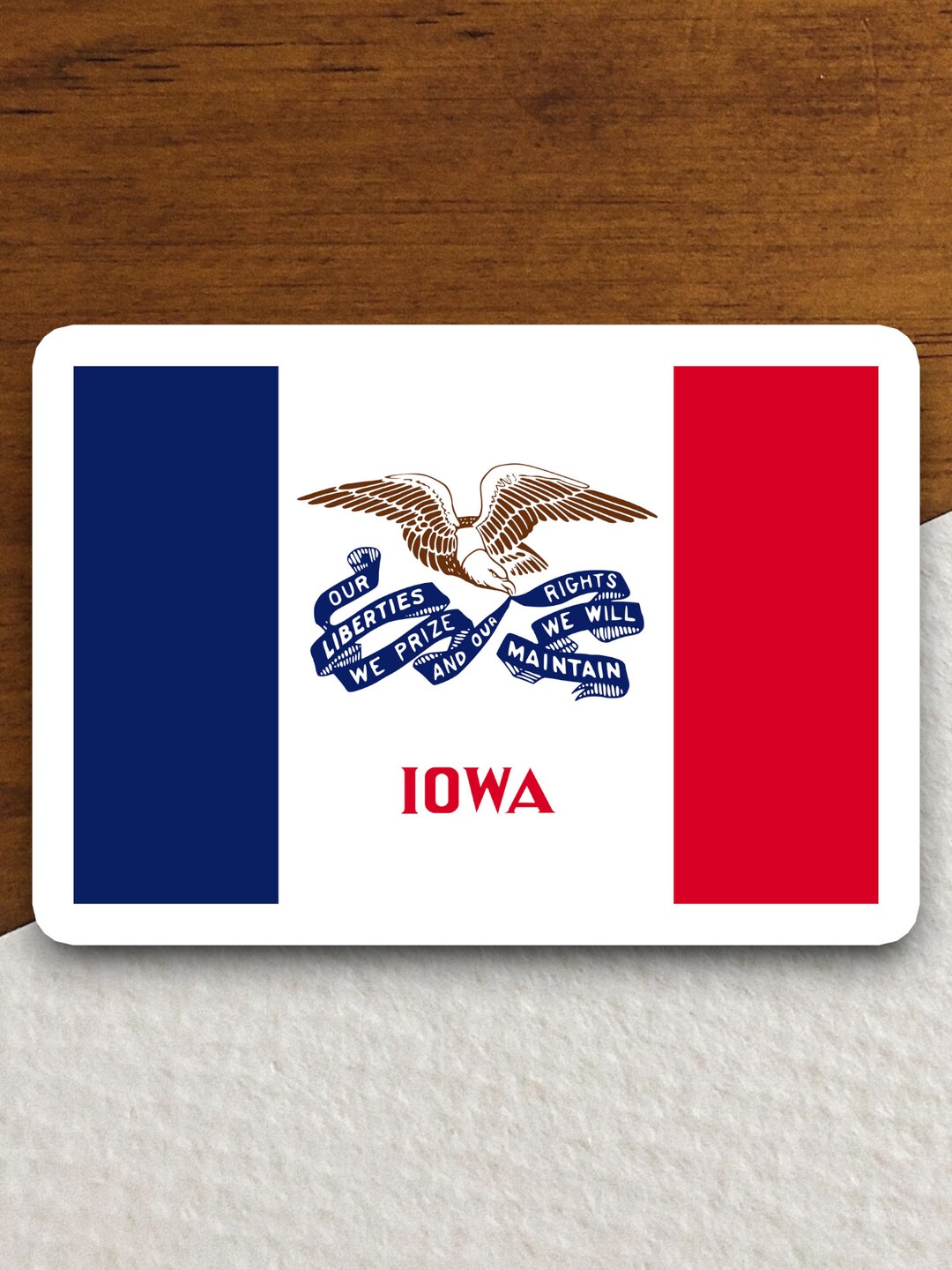 Iowa State Flag Sticker, Iowa Sticker, State Sticker, United States ...