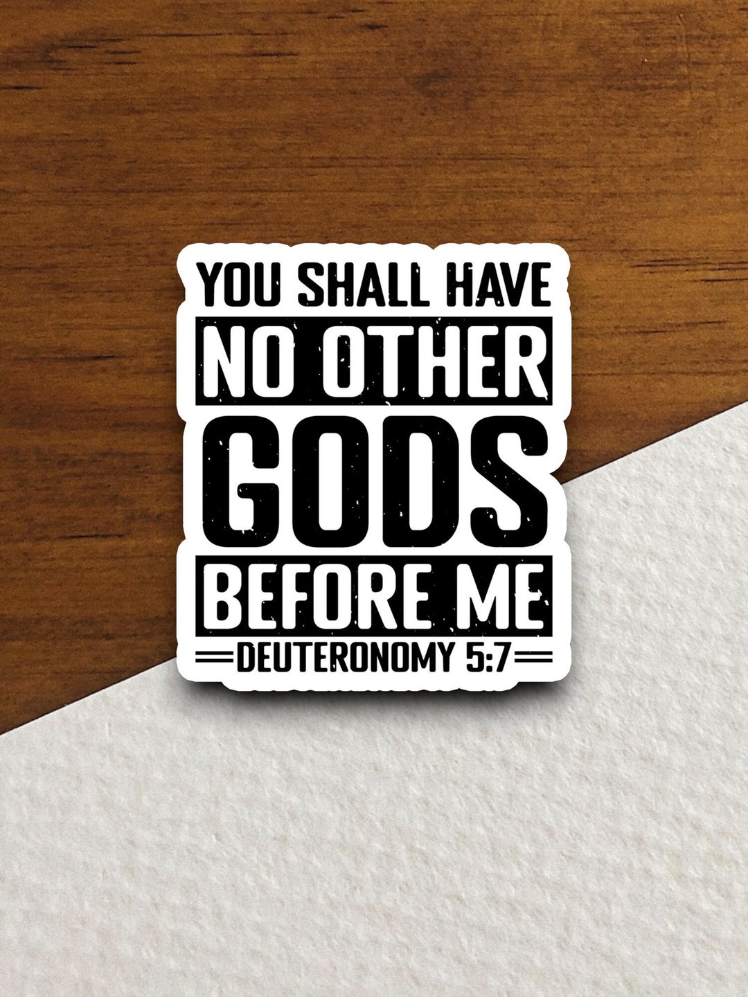 You Shall Have No Other Gods Before Me Sticker, Religious Sticker ...