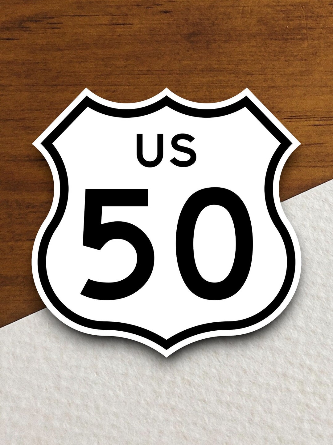 United States Route 50 Road Sign Sticker, Road Trip Sticker, Highway ...