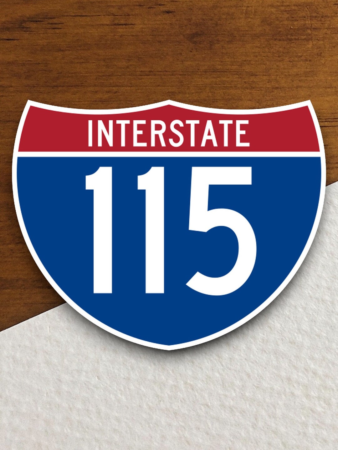 Interstate Route 115 Sticker, Souvenir Travel Sticker, Road Sign Decor ...