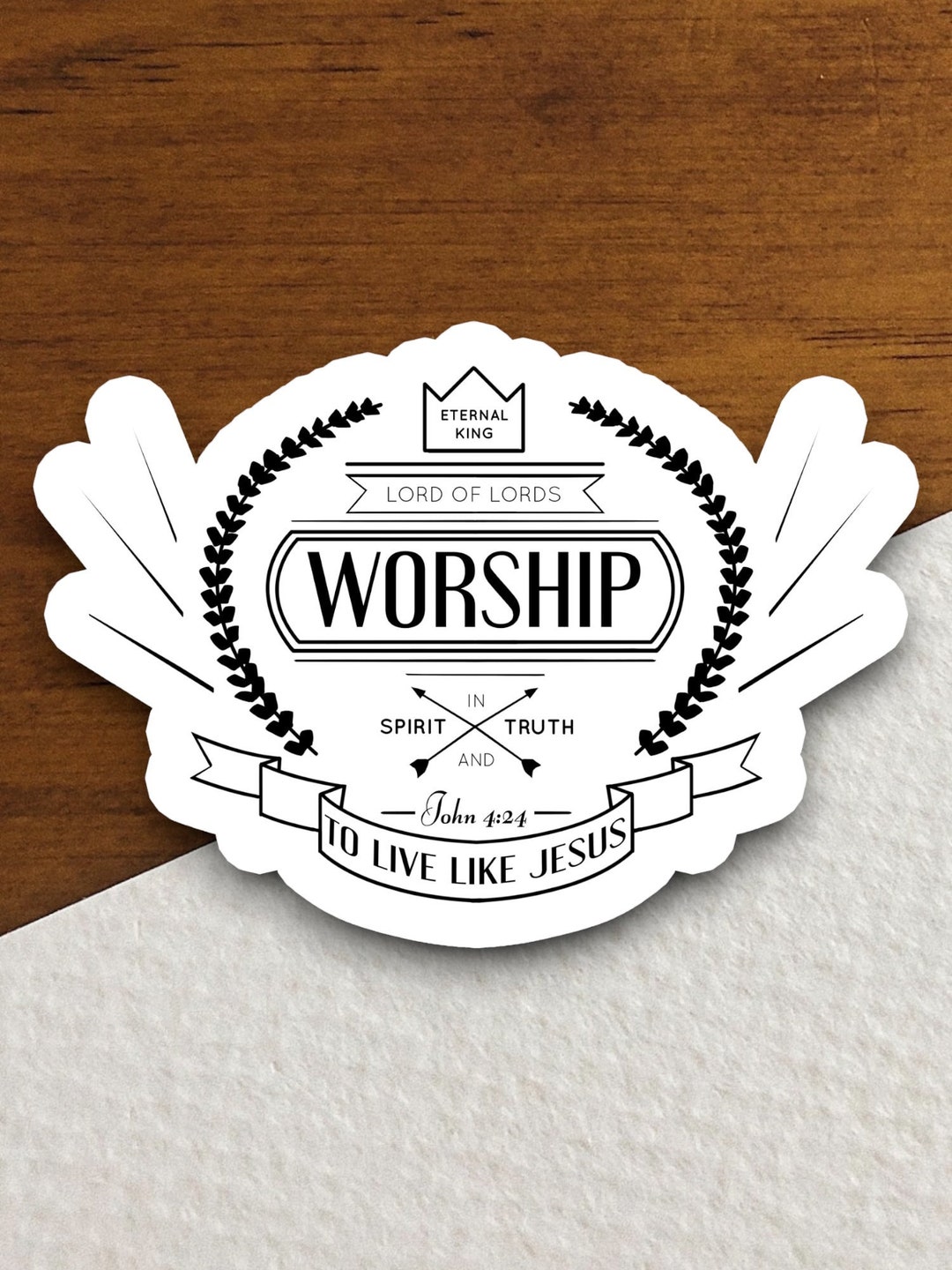 Worship to Live Like Jesus Sticker, Religious Sticker, Faith Sticker ...