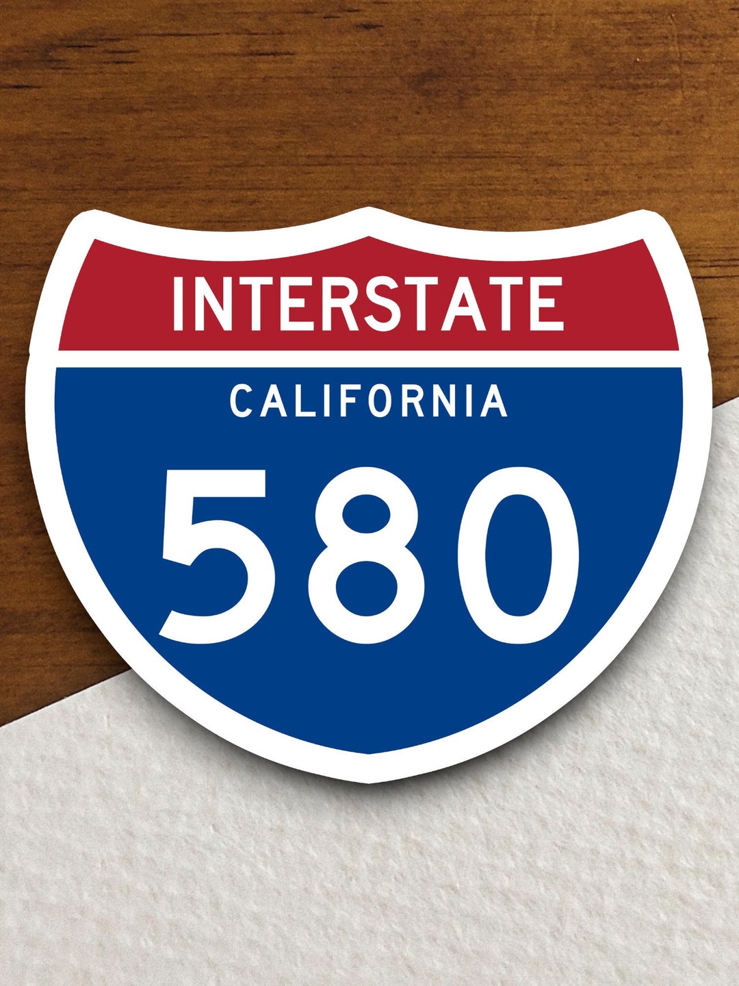 Interstate Route 580 California Sticker, California Sticker, Interstate ...