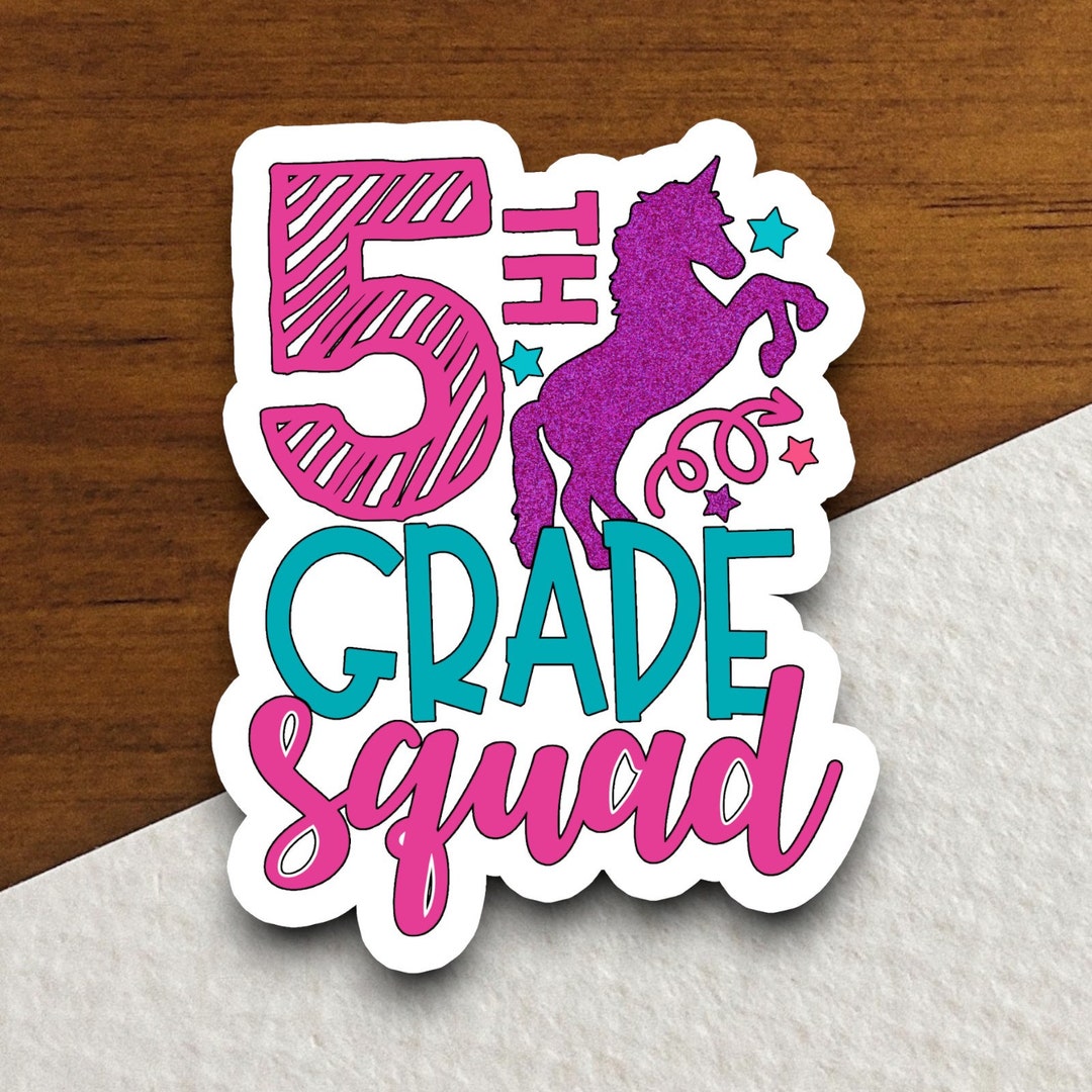 5th Grade Squad Sticker, Teacher Sticker, Education Sticker, School ...