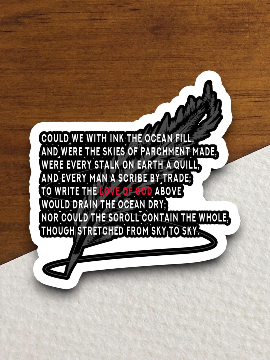 Love of God Sticker, Religious Sticker, Faith Sticker, Worship Sticker ...