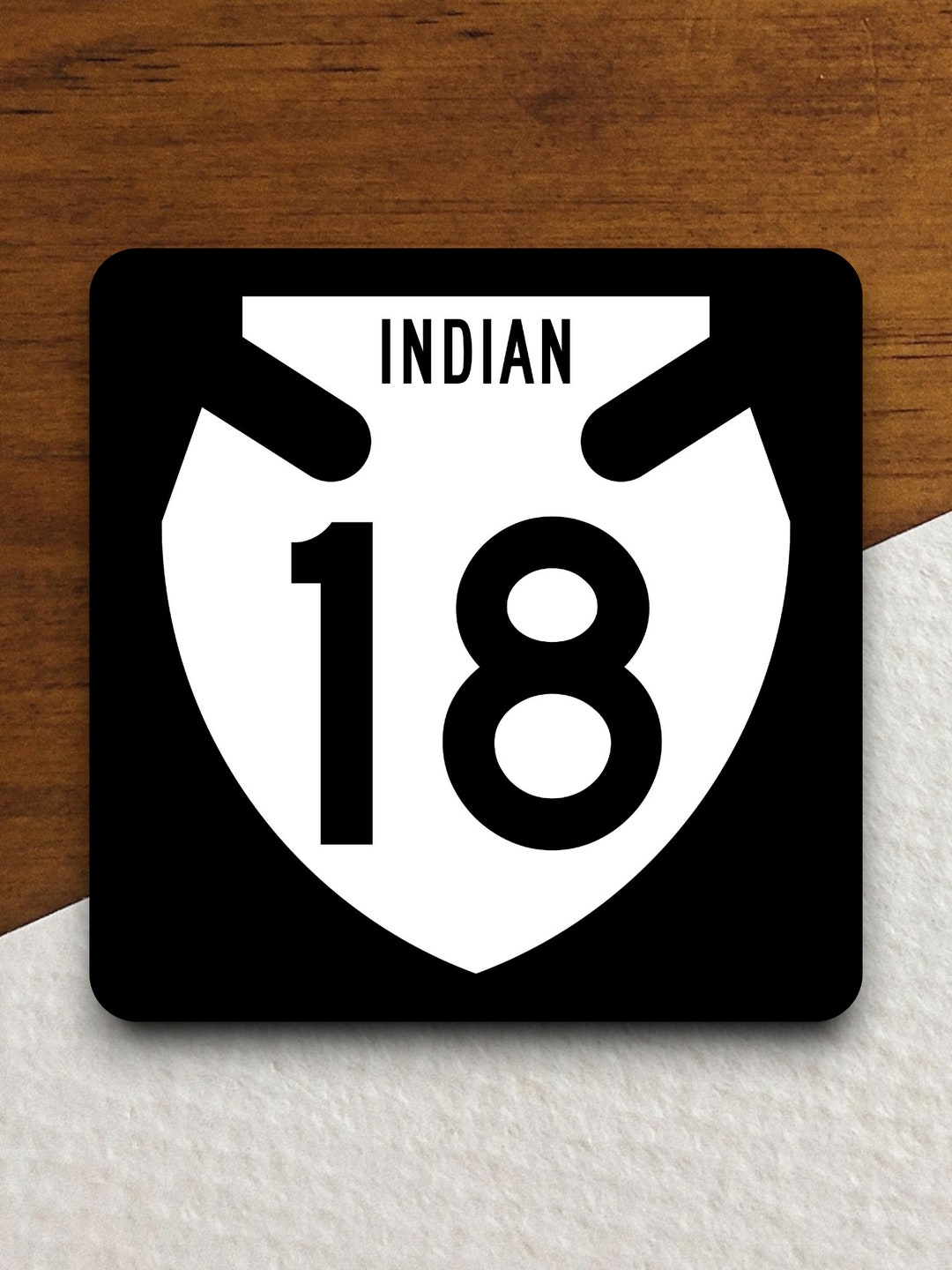 Indian Route 18 Road Sign Sticker, Road Trip Sticker, Highway Sign ...