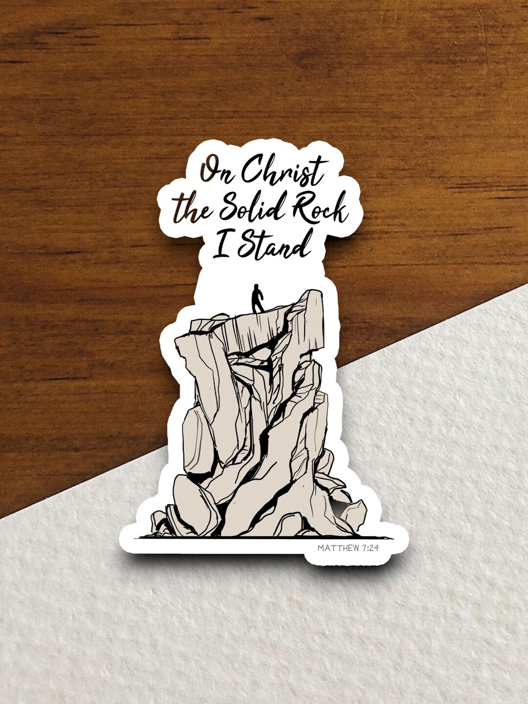 On Christ the Solid Rock I Stand Sticker, Religious Sticker, Faith ...