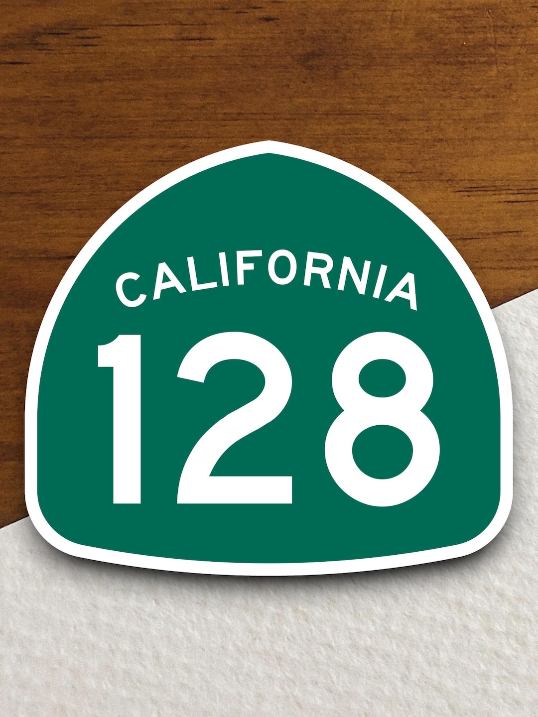 California State Route 128 Road Sign Sticker, Road Trip Sticker ...