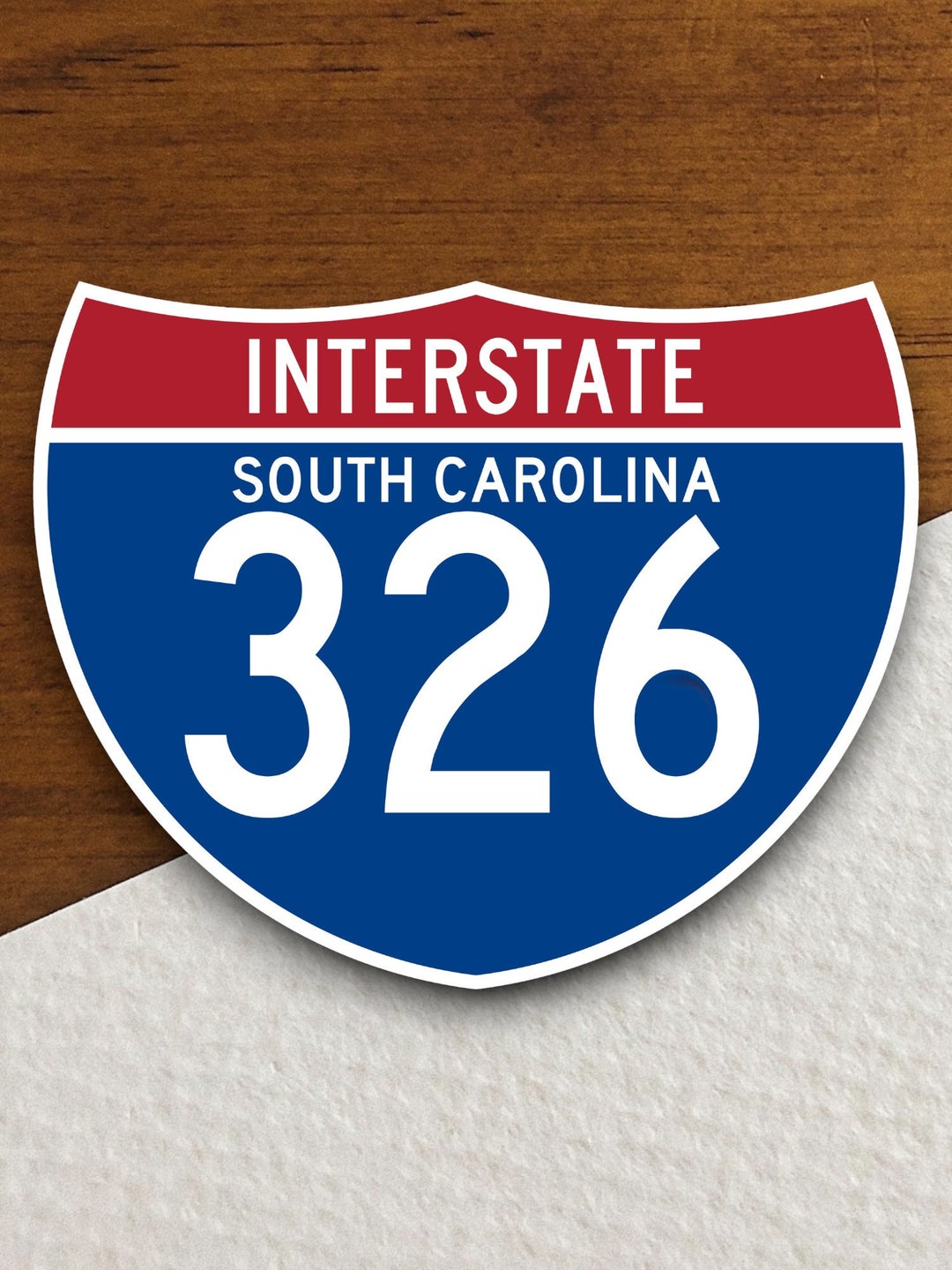 Interstate Route 326 South Carolina Sticker, Interstate Highway Sign ...