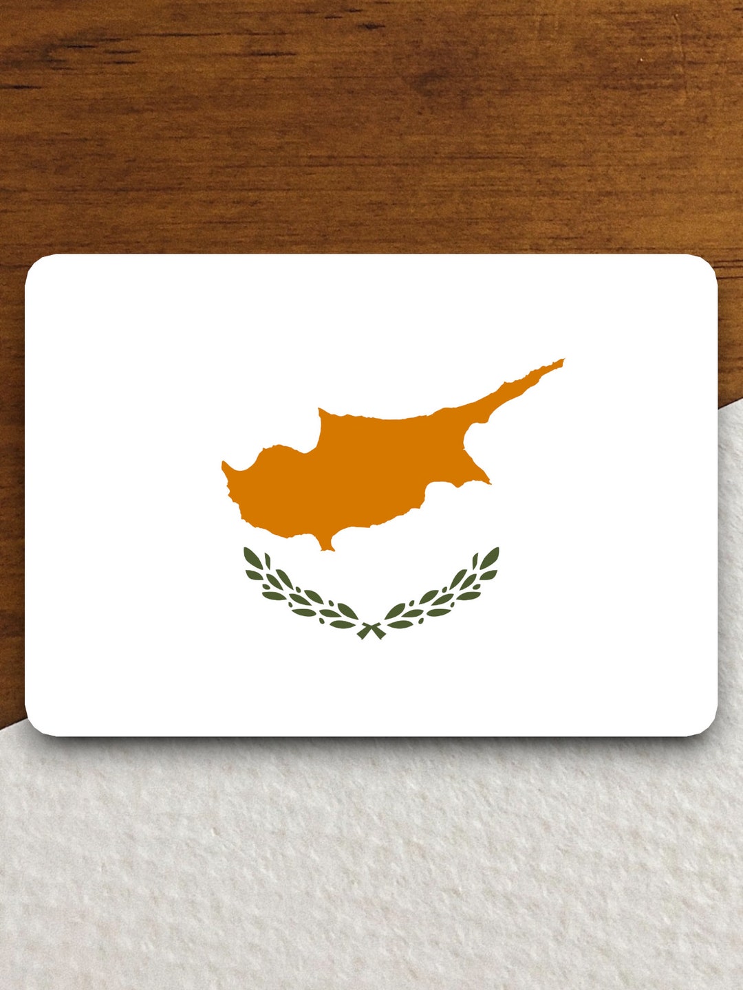 Cyprus Country Flag Sticker, International Country Sticker ...