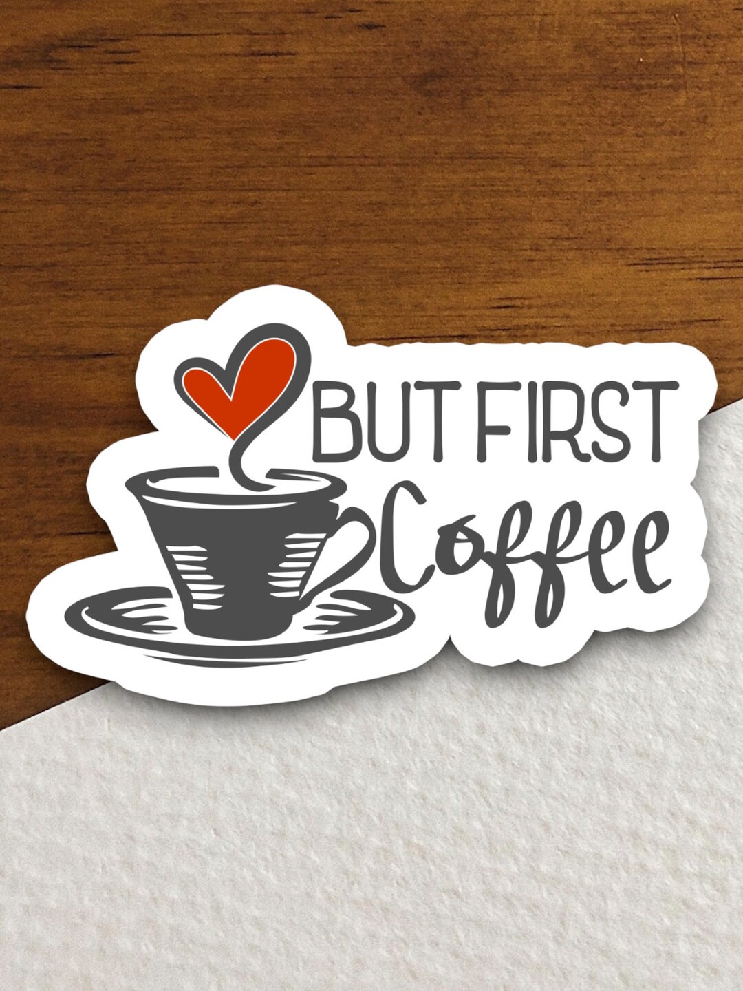 But First Coffee Sticker, Funny Stickers, Coffee Sticker, Caffeine ...