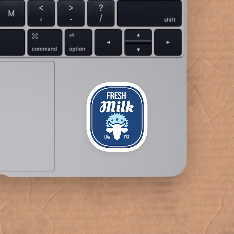 Fresh Milk Low Fat Sticker, Funny Sticker, Humor Sticker, Phrase ...