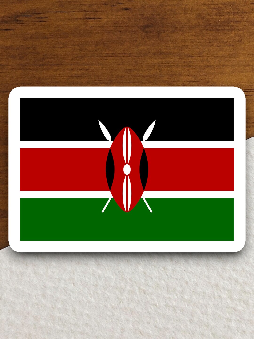 Kenya Country Flag Sticker, International Country Sticker ...