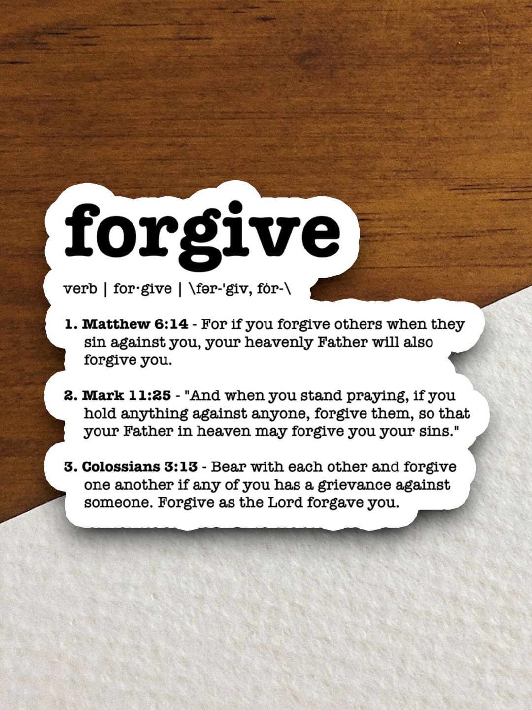 Forgive Defined Sticker, Christian Stickers, Planner Stickers, Laptop ...