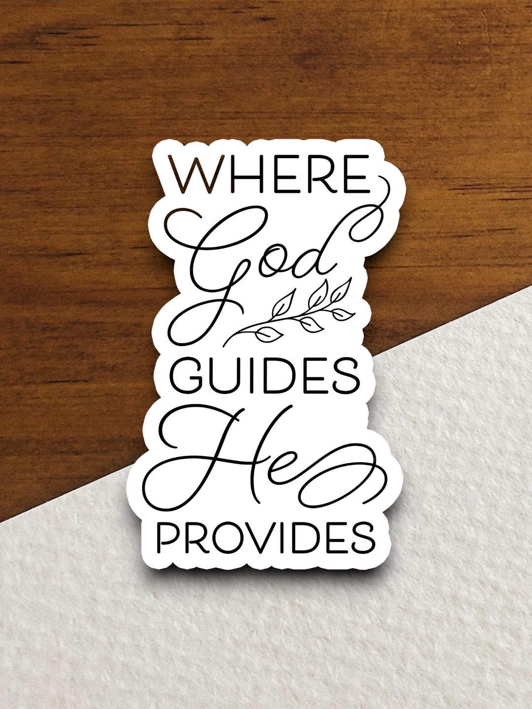 Where God Guides He Provides Sticker, Religious Sticker, Faith Sticker ...