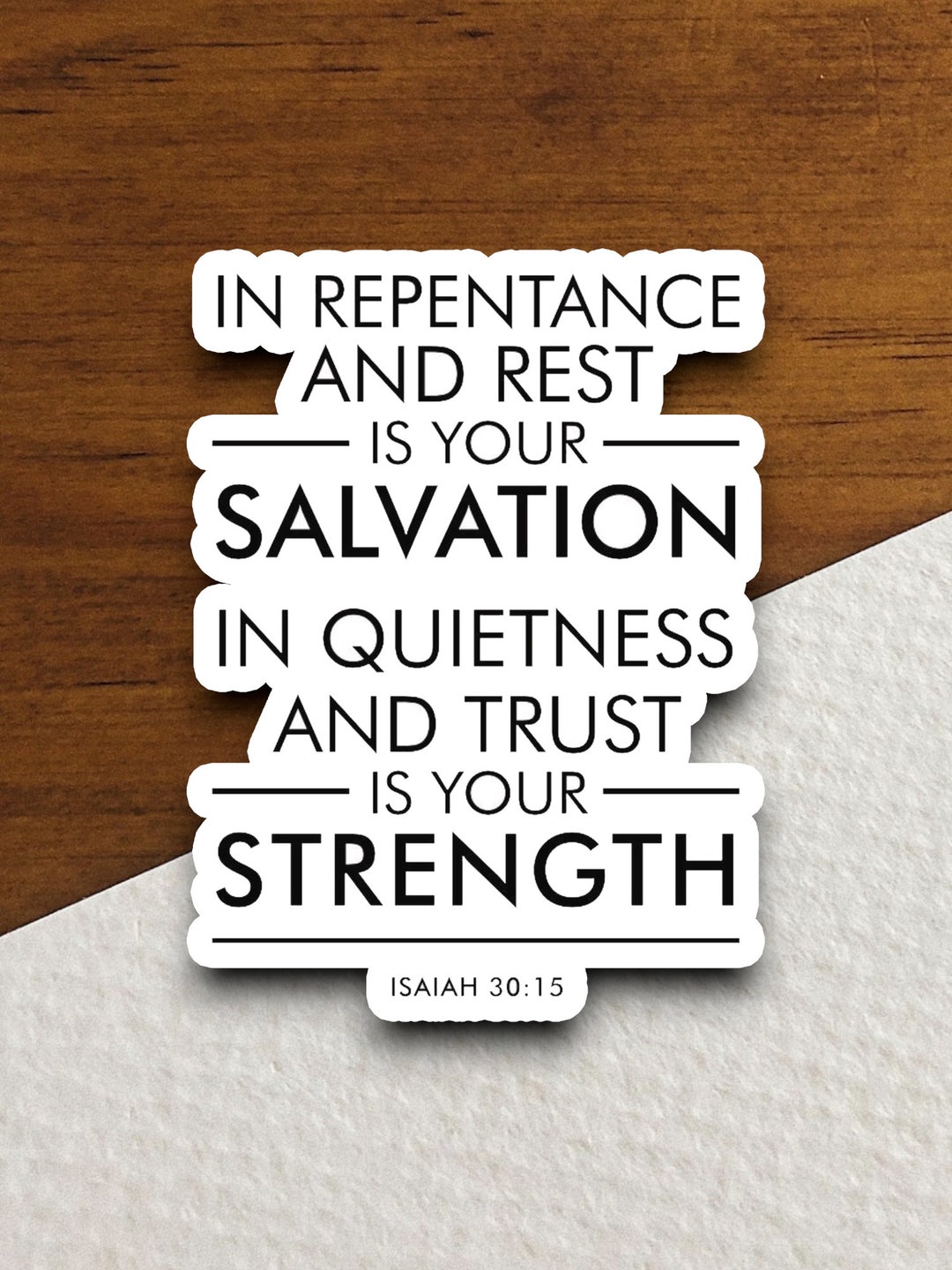 In Repentance and Rest is Your Salvation Sticker, Religious Sticker ...