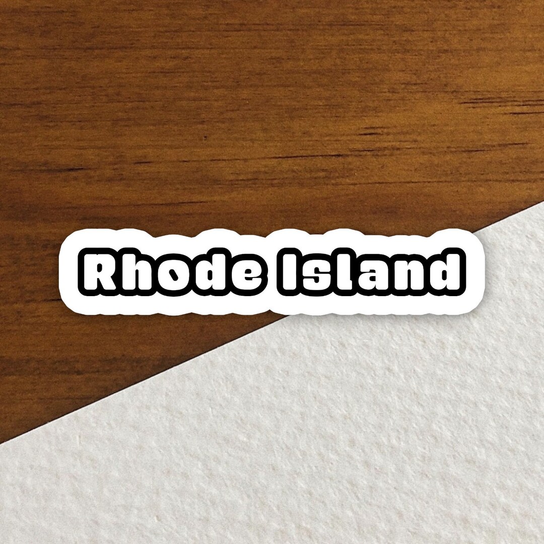 Rhode Island Sticker, State Sticker, Water Bottle Sticker, Journal ...
