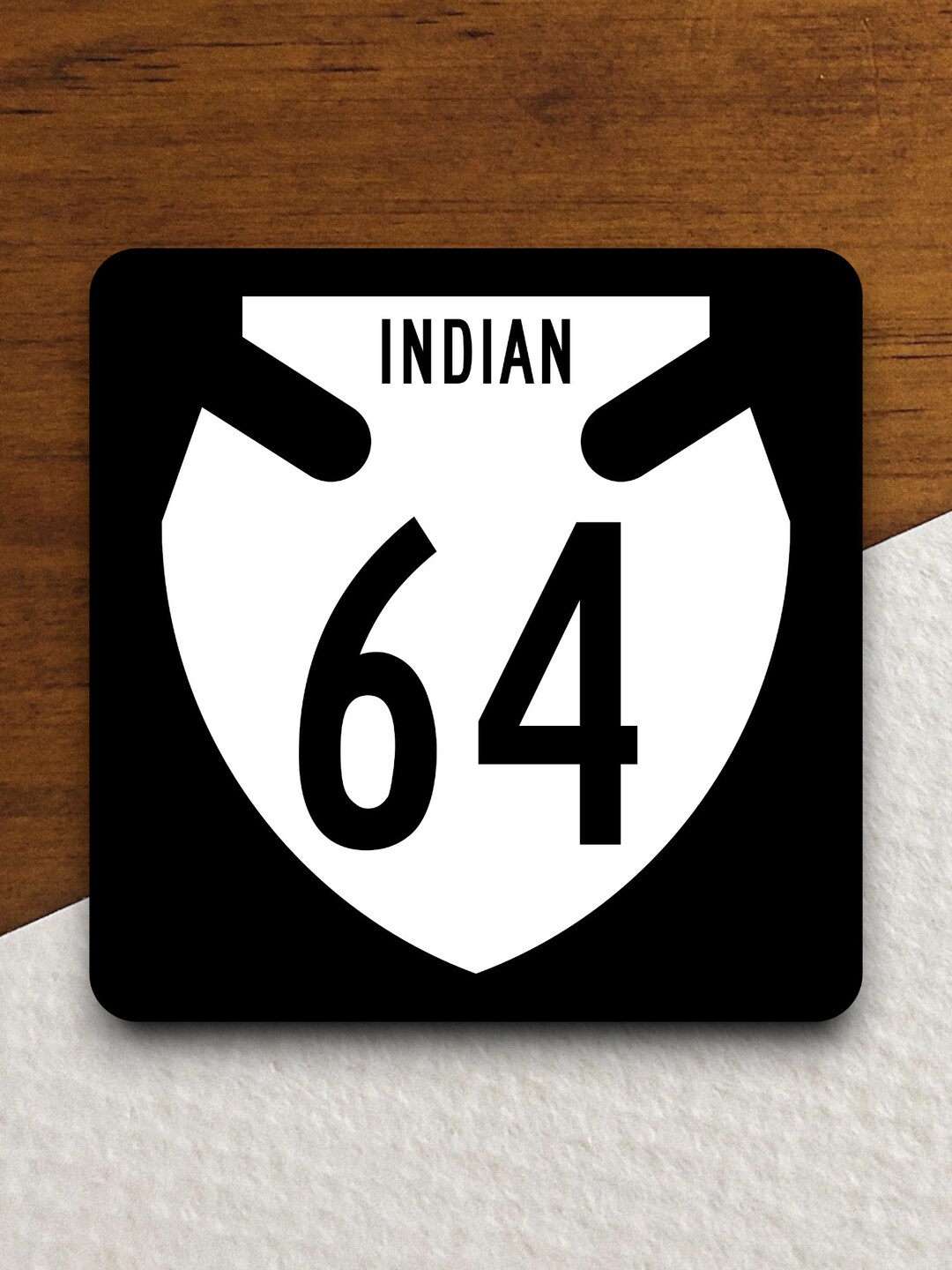 Indian Route 64 Road Sign Sticker, Road Trip Sticker, Highway Sign ...