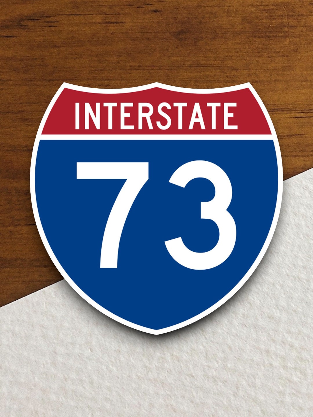 Interstate Route 73 Sticker, Interstate Highway Sign Expressway ...