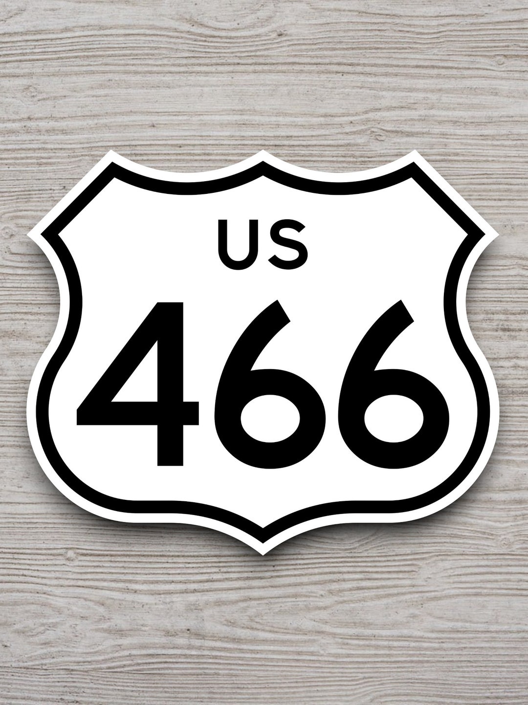 United States U.S. Route 466 Road Sign Sticker, Road Trip Sticker ...