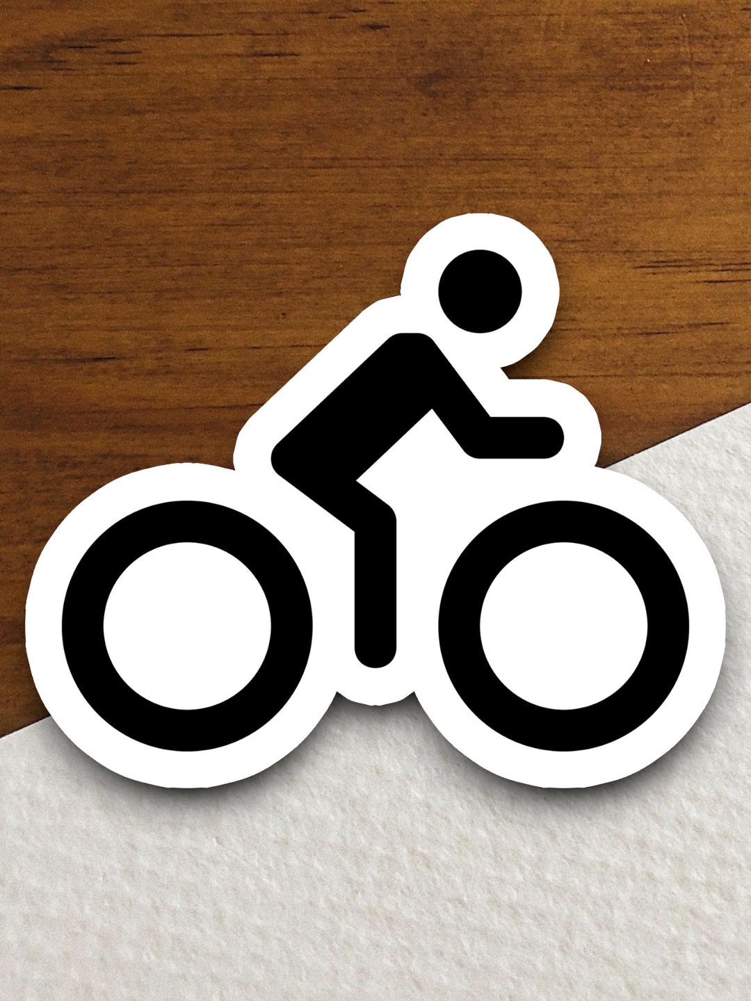Bicycle With Rider Sticker, Road Sign Sticker, Bicycle Sticker, Bike ...