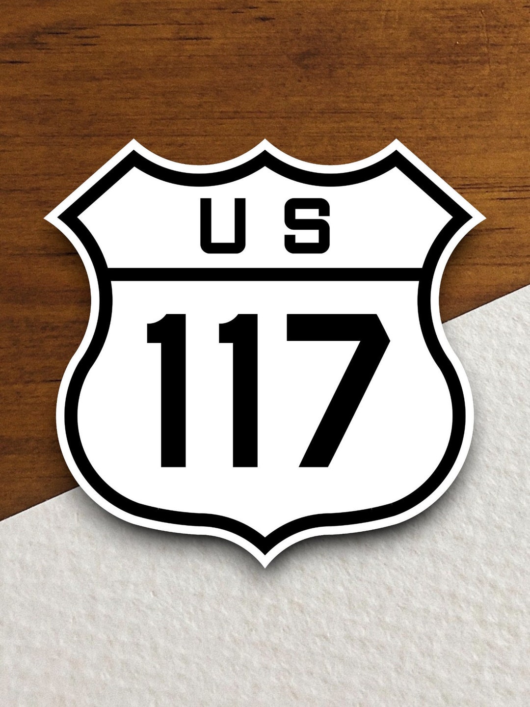 United States Route 117 Road Sign Sticker, Road Trip Sticker, Highway ...