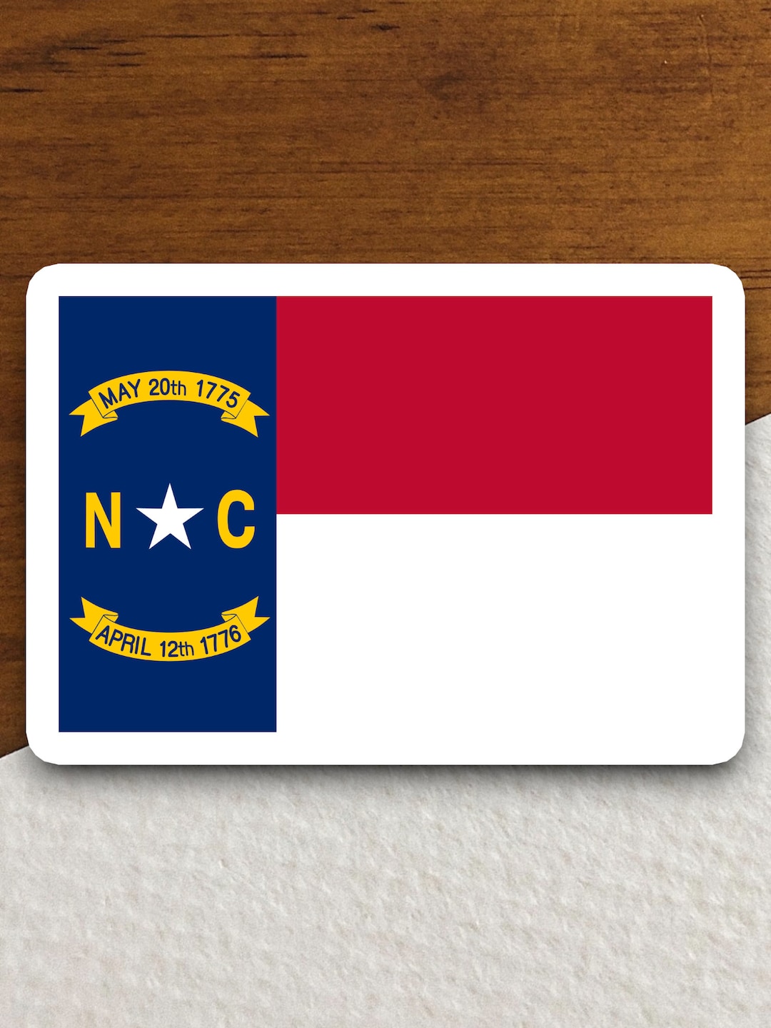 North Carolina State Sticker, North Carolina Flag Sticker, Pennant ...