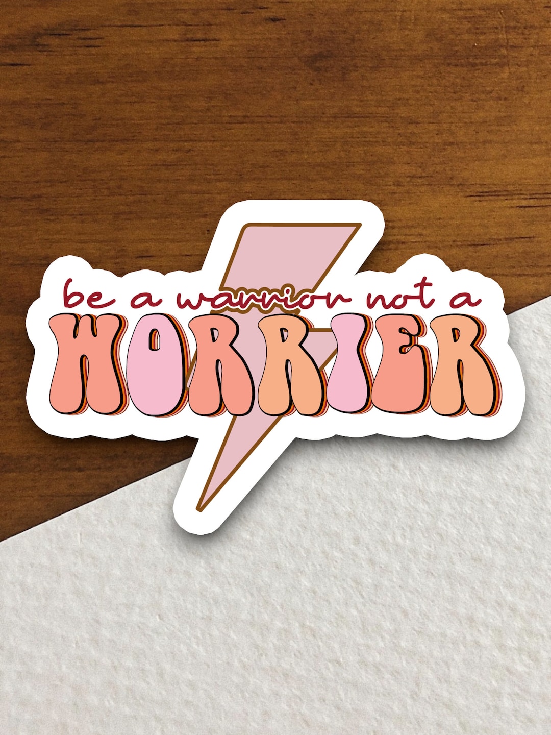 Be a Warrior Not a Worrier Sticker, Religious Sticker, Warrior Sticker ...
