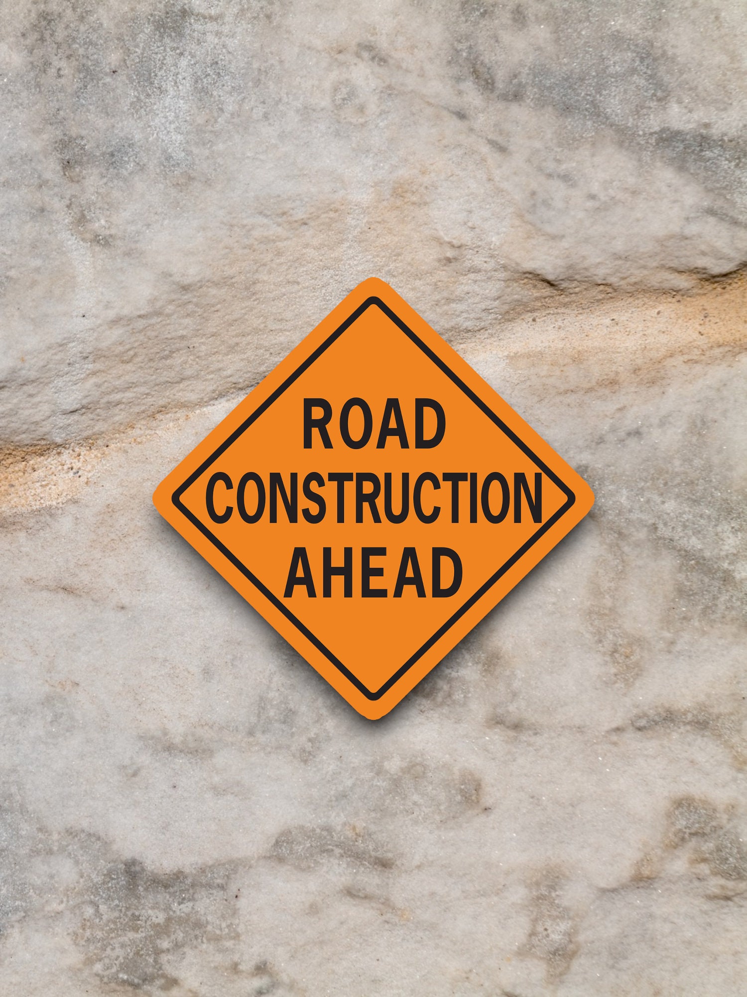 Road Construction Ahead Road Sign Stickers, Traffic Sticker, Road Sign ...