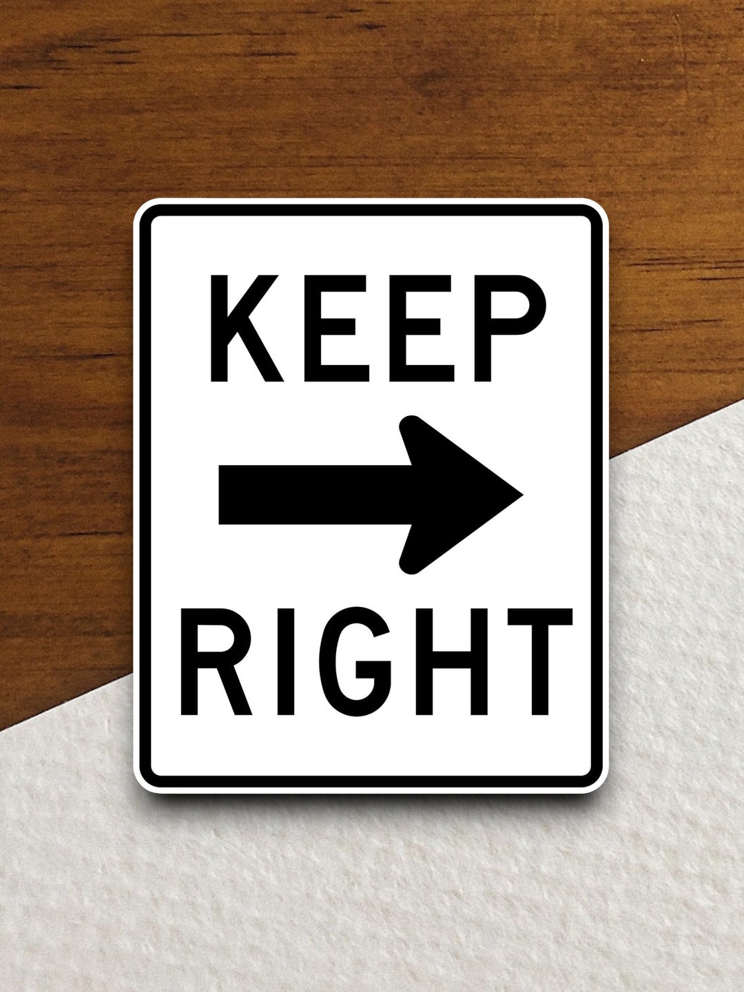 Traffic Signkeep Right Road Sign Stickers, Room Décor Traffic Sticker ...