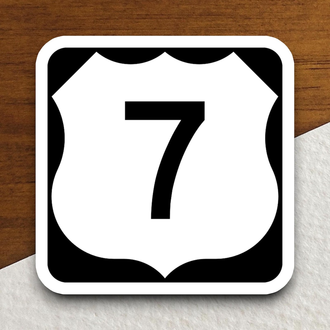 United States Route 7 Road Sign Sticker, Road Trip Sticker, Highway ...