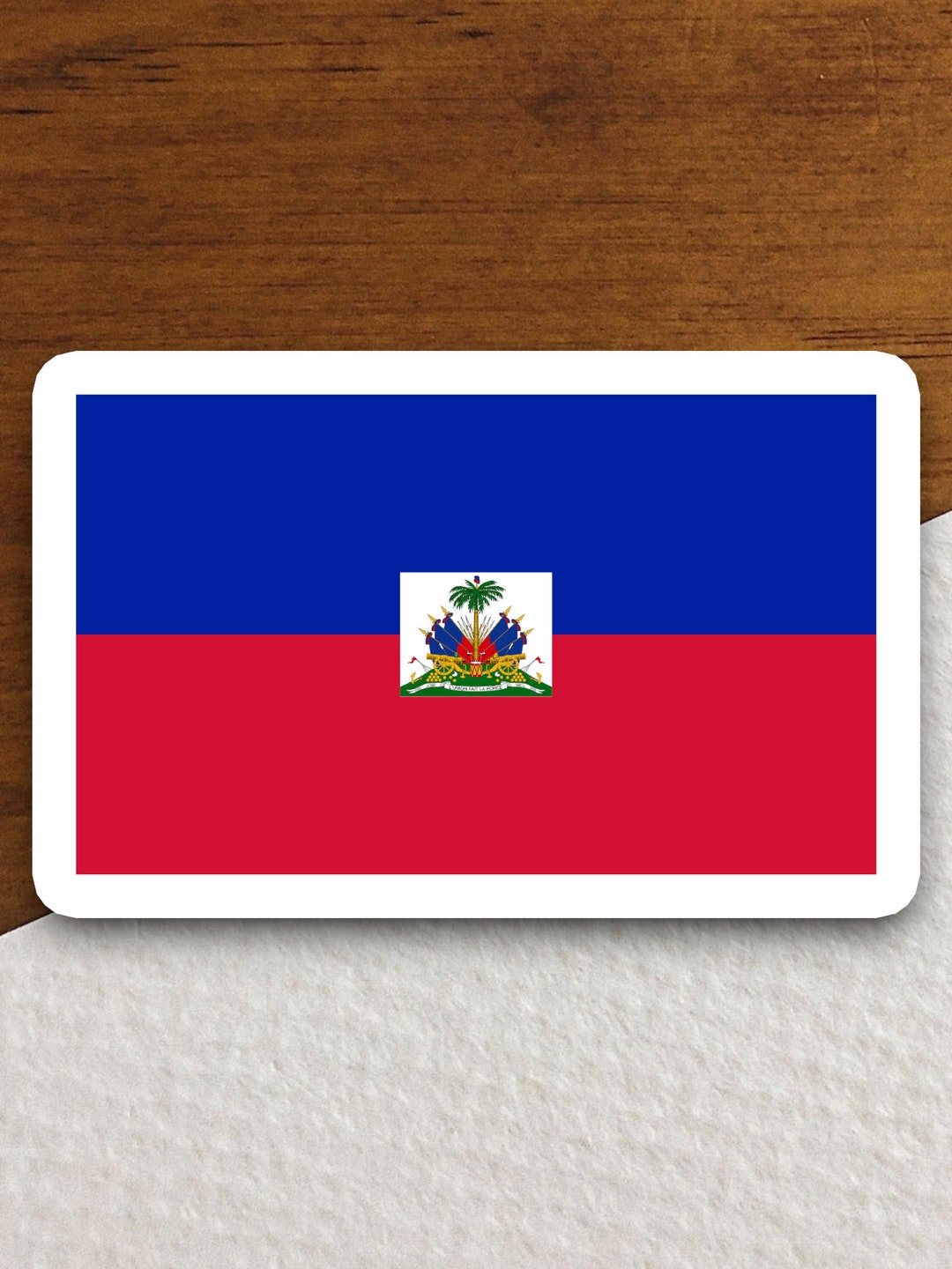 Haiti Country Flag Sticker, International Country Sticker ...