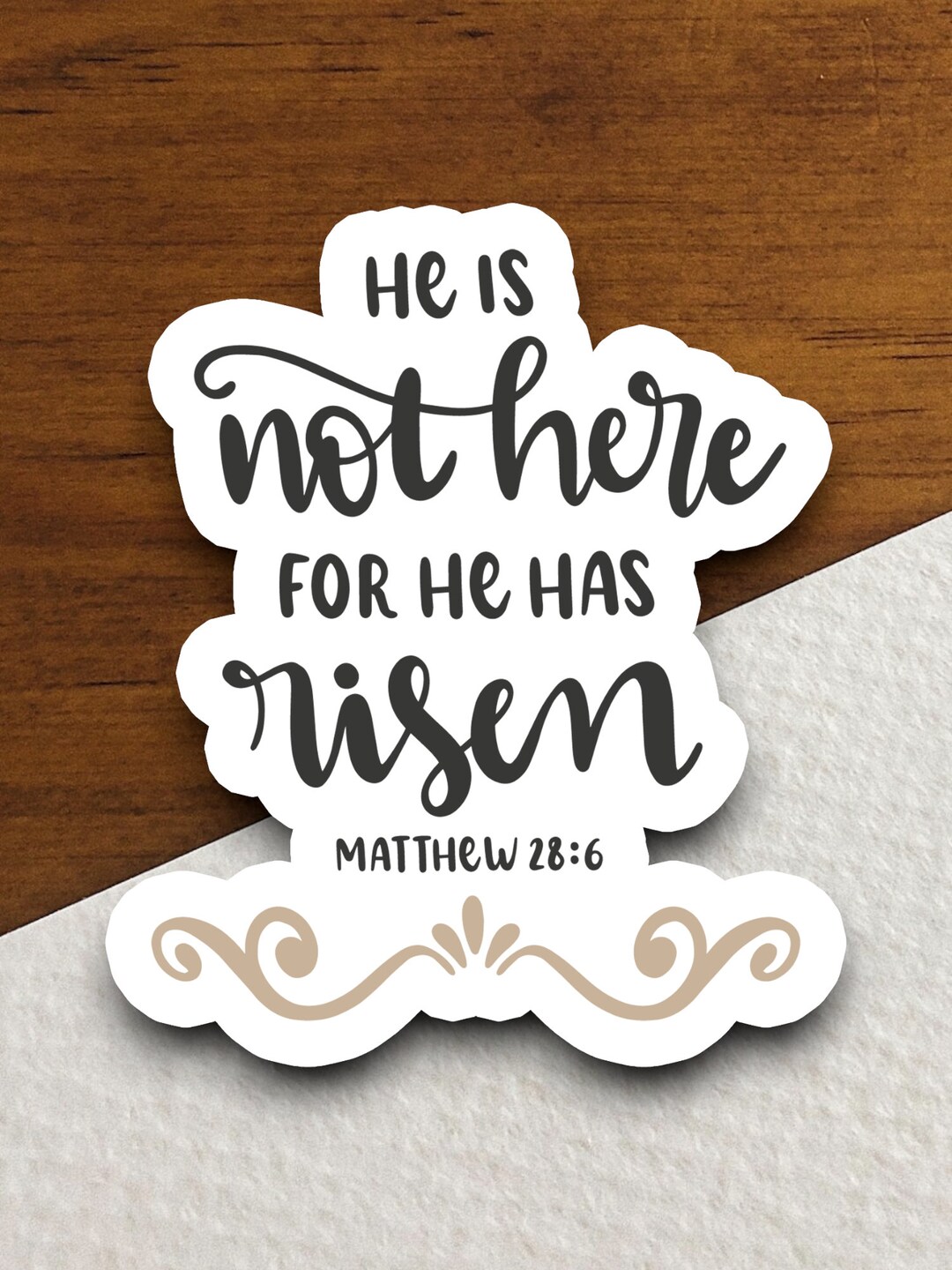 He is Not Here He is Risen Sticker, Religious Sticker, Faith Sticker ...